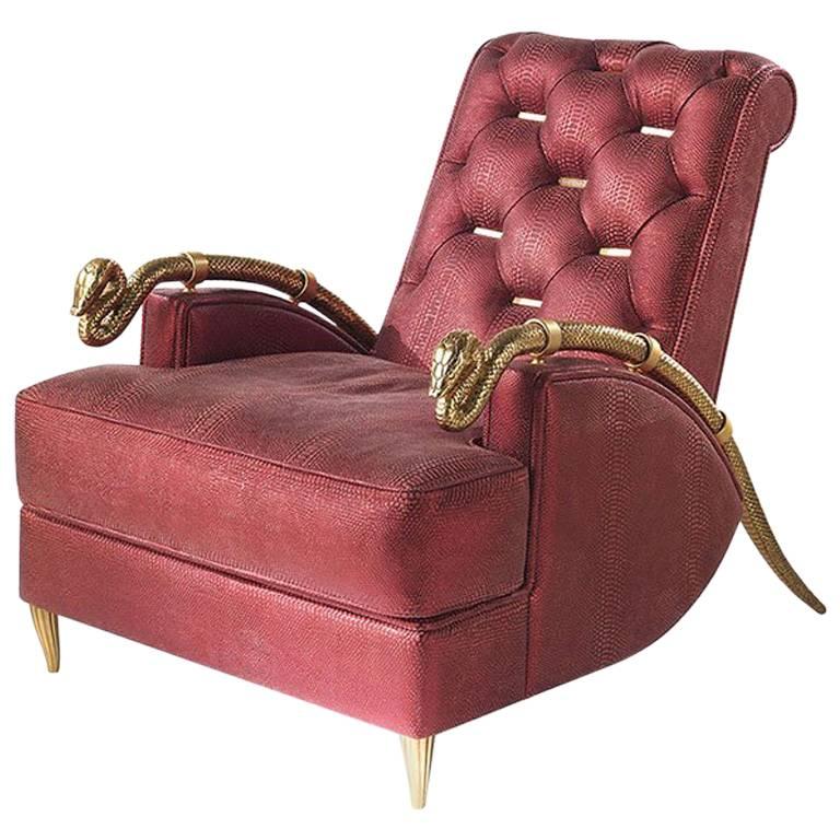 Roberto Cavalli Iconic Collection Snake Armchair For Sale at 1stDibs