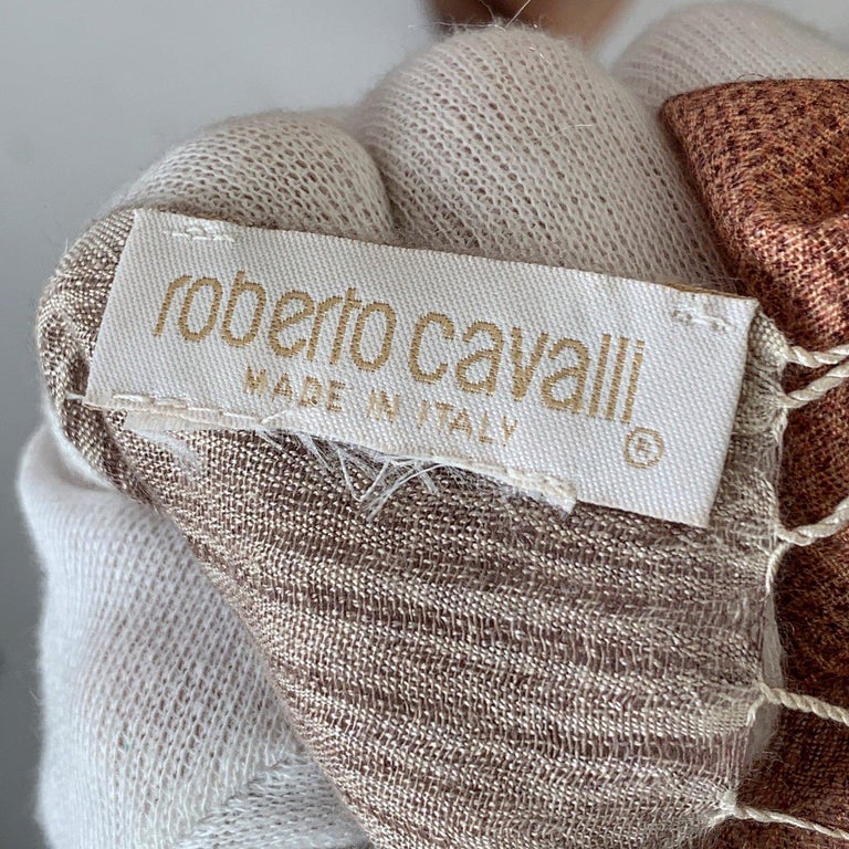 Roberto Cavalli Pink Silk Evening Dress Gown with Stole Size XS For ...