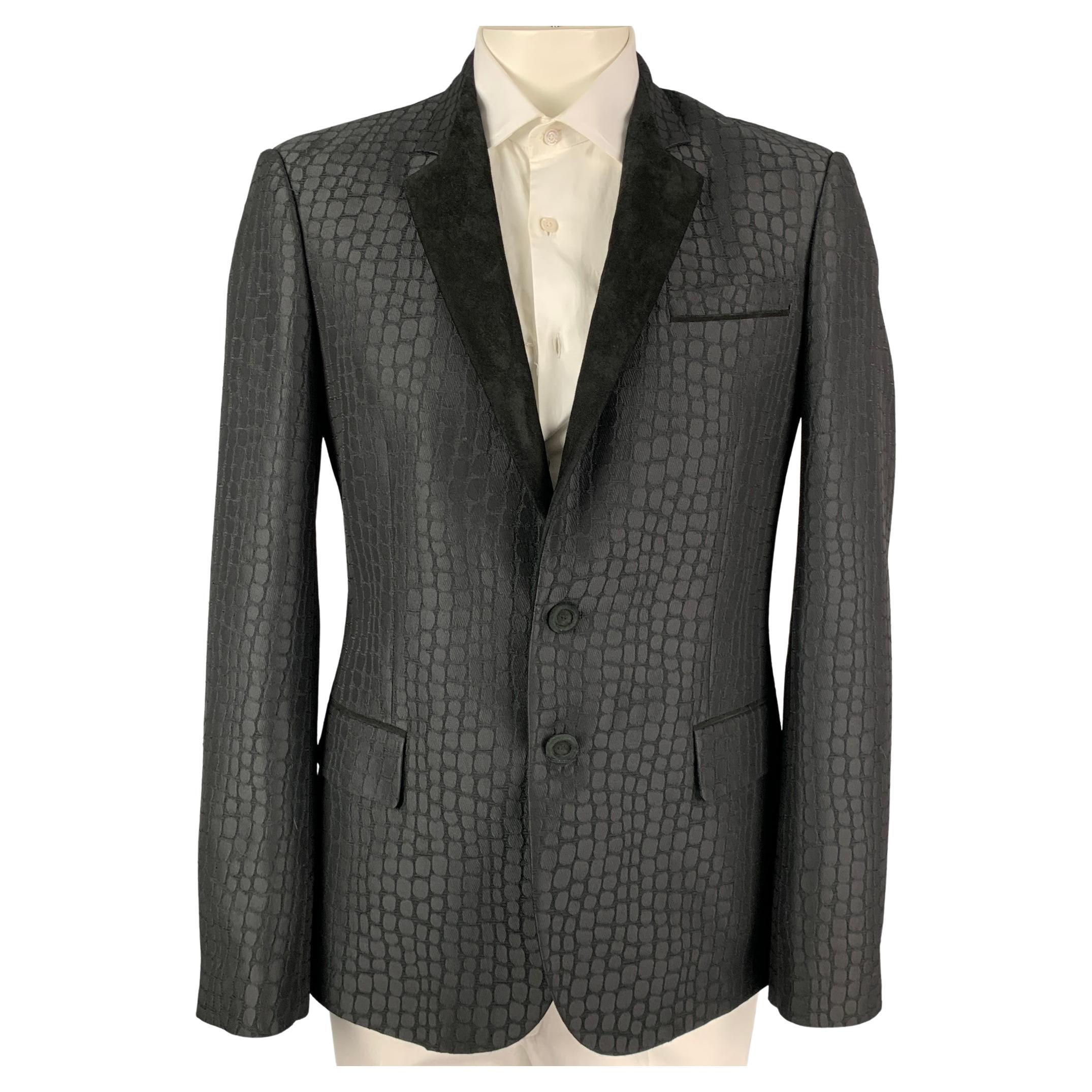 Roberto Cavalli Black Leather Jacket with Rhinestone and Sequin ...