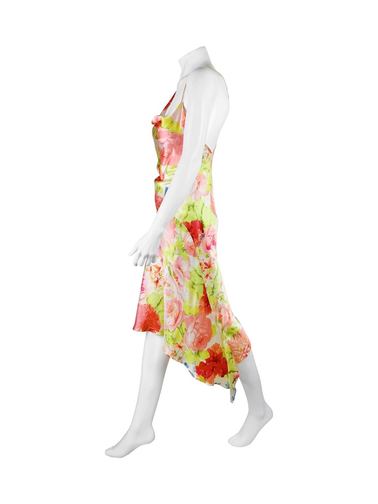 Roberto Cavalli Spring 2000 Floral Silk Dress at 1stDibs | cavalli 2000 ...