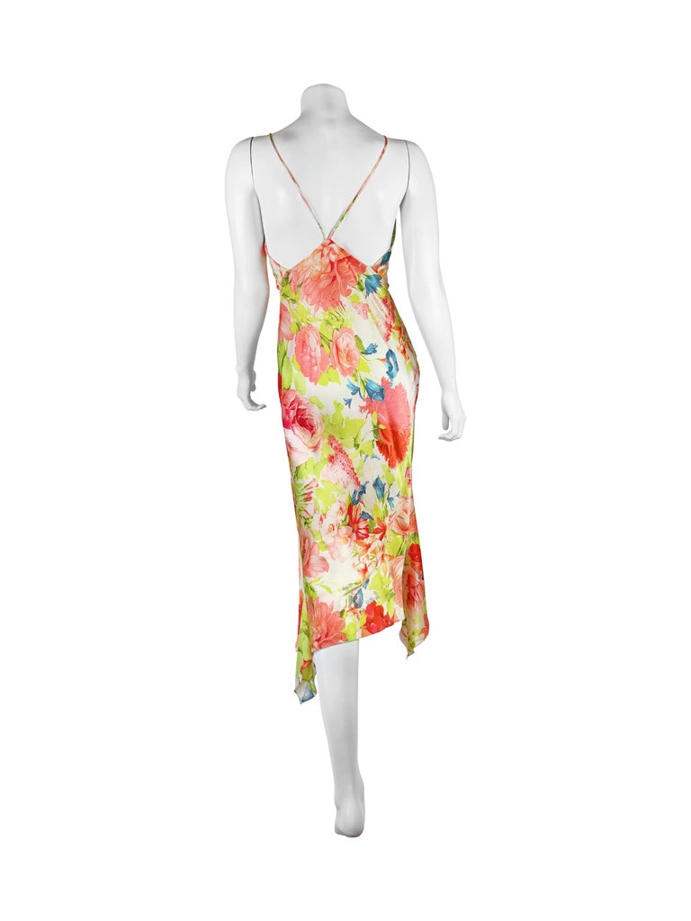 Roberto Cavalli Spring 2000 Floral Silk Dress at 1stDibs | cavalli 2000 ...