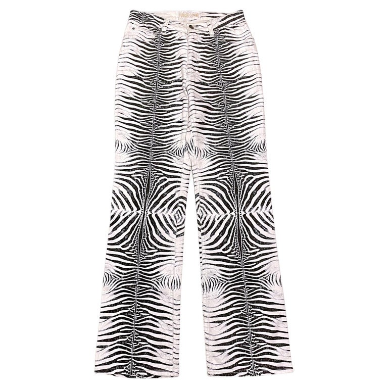 Roberto Cavalli "Zebra" Jeans - S/S 2000 For Sale at 1stDibs