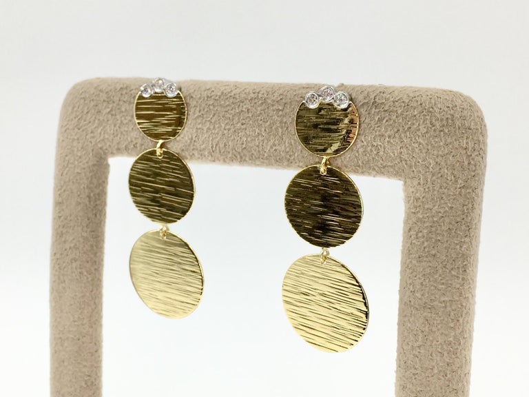 Roberto Coin 18 Karat Triple Disc Dangle Earrings at 1stDibs