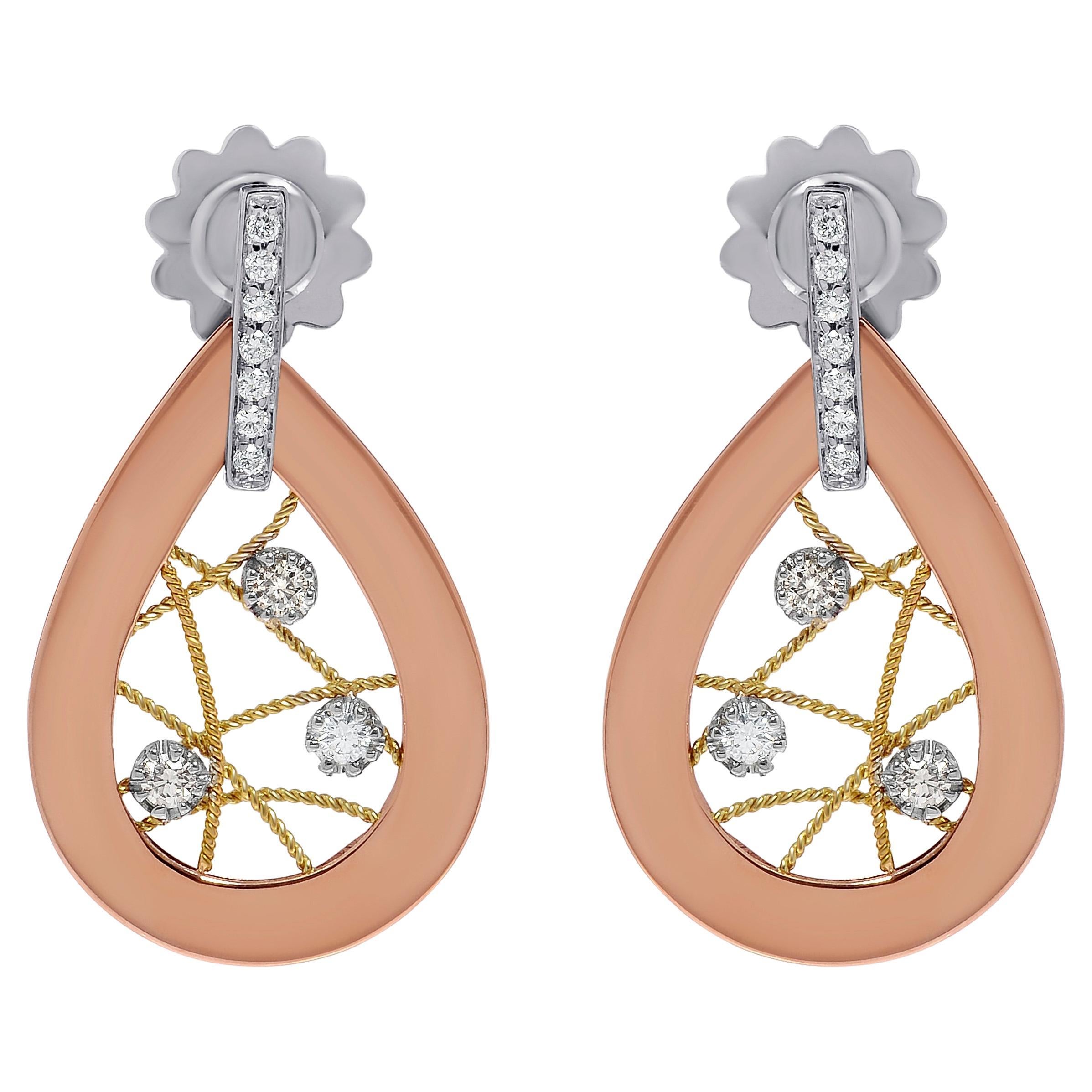 Roberto Coin Art Deco 18K White Gold, Quartz and Diamond Drop Earrings ...