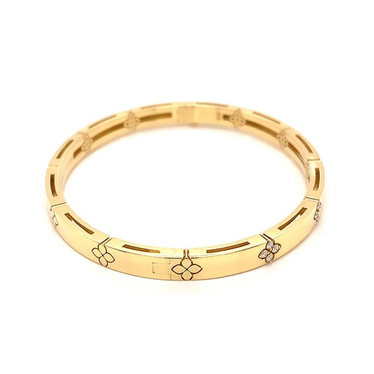 Roberto Coin 18k Verona Bangle with Diamond Accent For Sale at 1stDibs ...