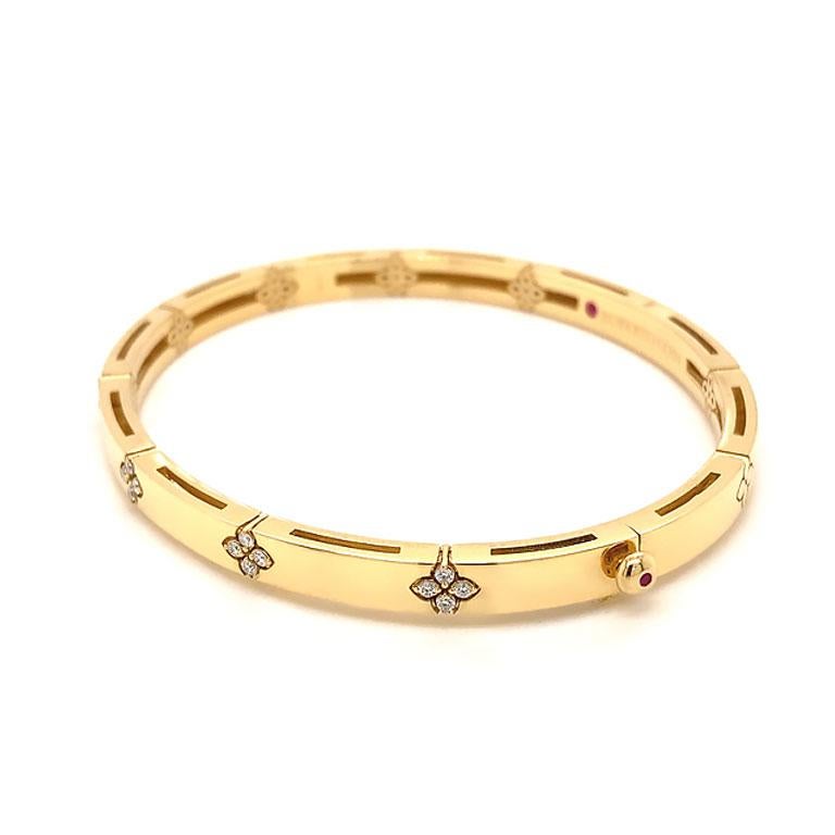Roberto Coin 18k Verona Bangle with Diamond Accent For Sale at 1stDibs ...
