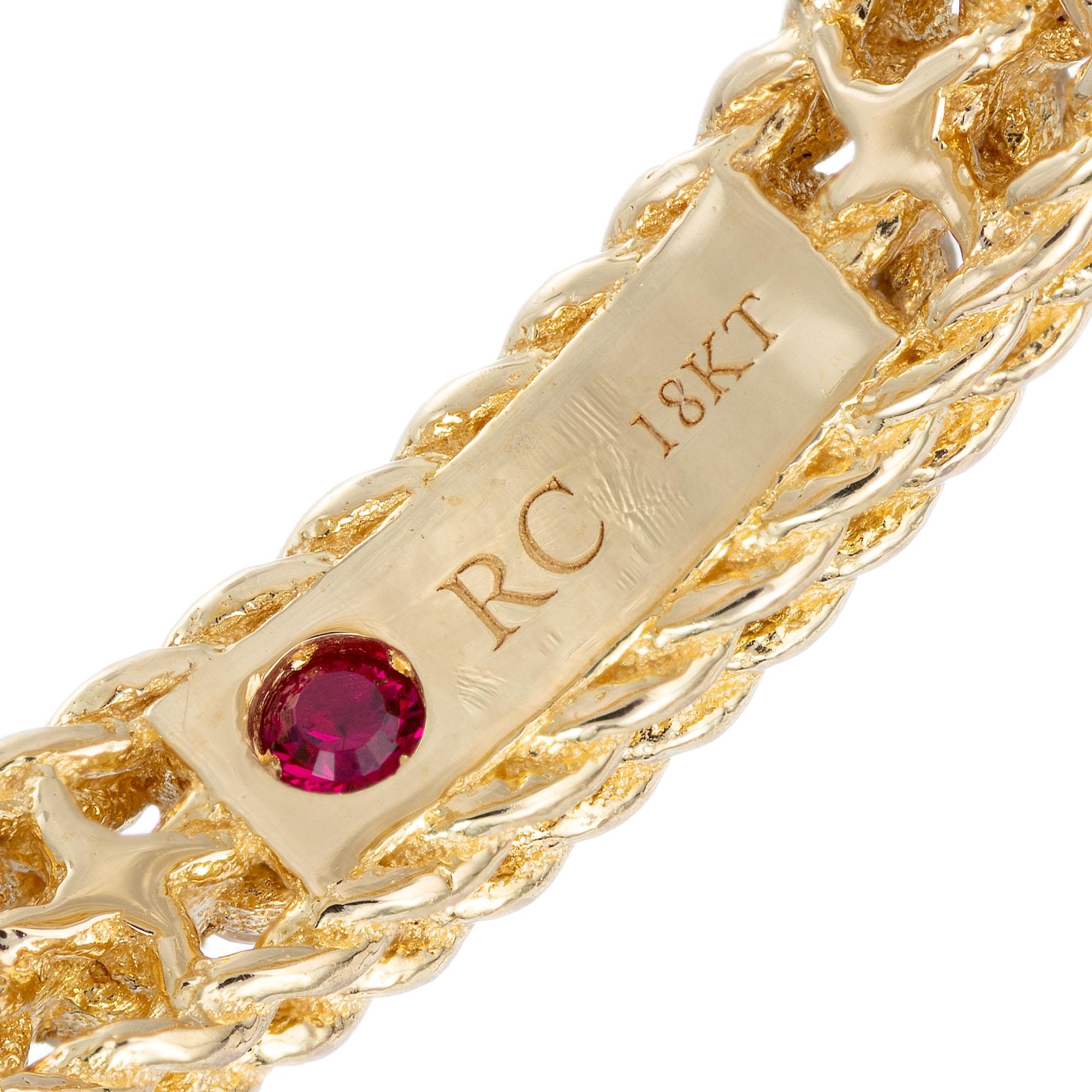 Roberto Coin .43 Carat Diamond Ruby Gold Symphony Princess Eternity ...
