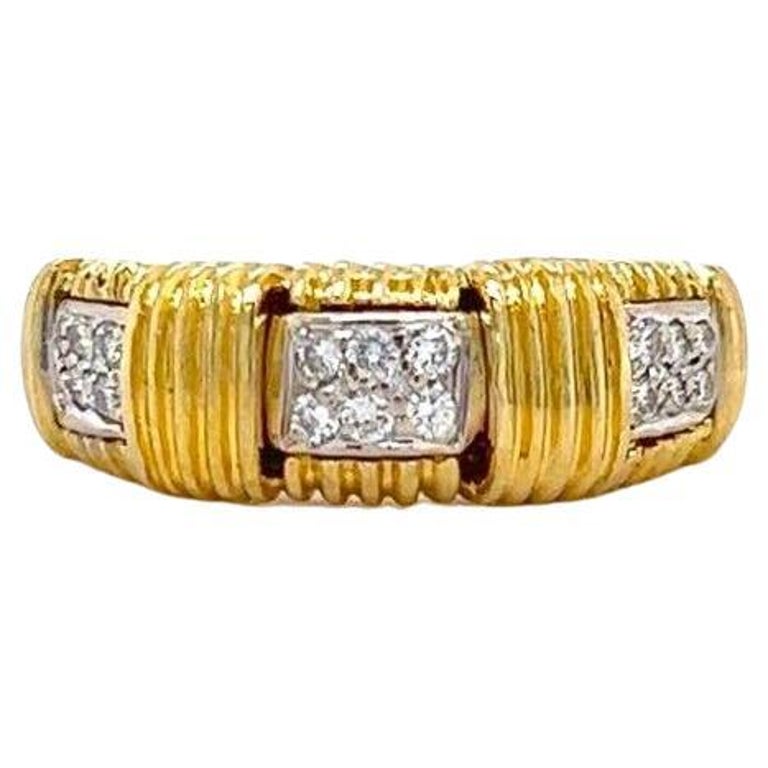 Roberto Coin Appassionata 18 Karat Yellow Gold and Diamond Ring Italy ...