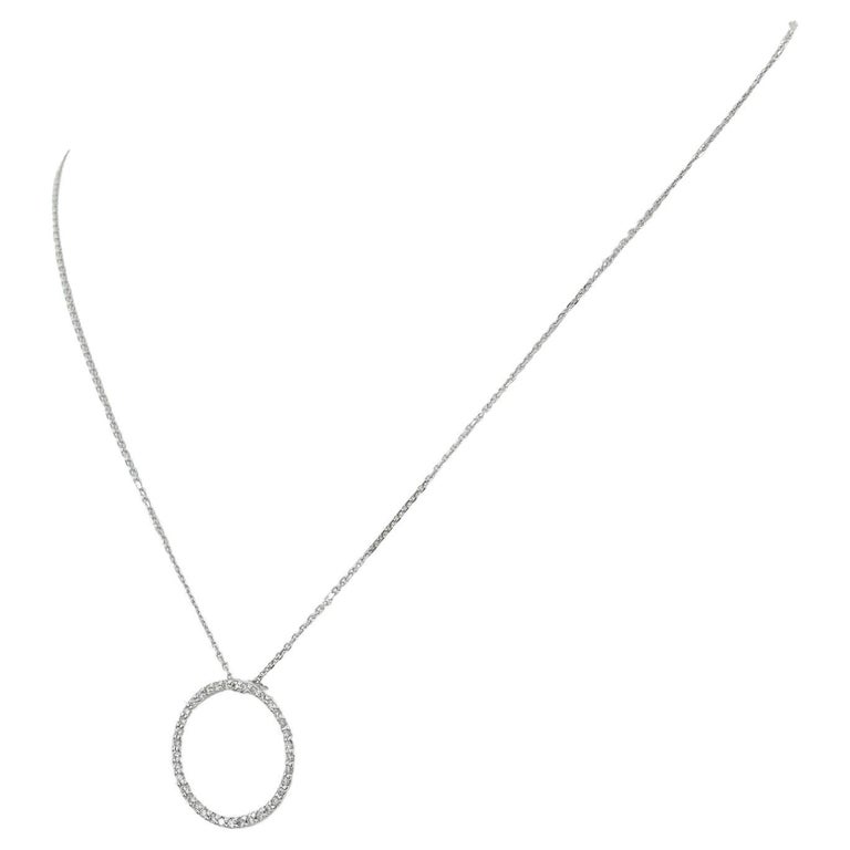 Roberto Coin Brilliant Cut Diamond Circle Pendant For Sale at 1stDibs