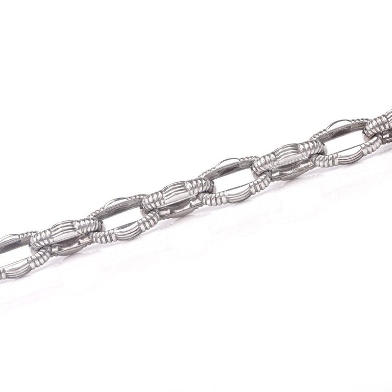 Roberto Coin Diamond Appassionata Gold Chain Link Bracelet For Sale at ...