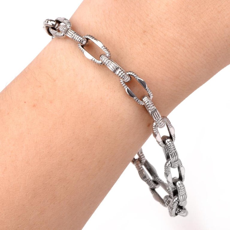 Roberto Coin Diamond Appassionata Gold Chain Link Bracelet For Sale at ...