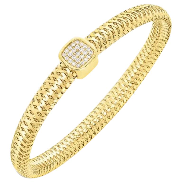 Roberto Coin Flexible Bangle with Diamonds 5574019AYBAX at 1stDibs