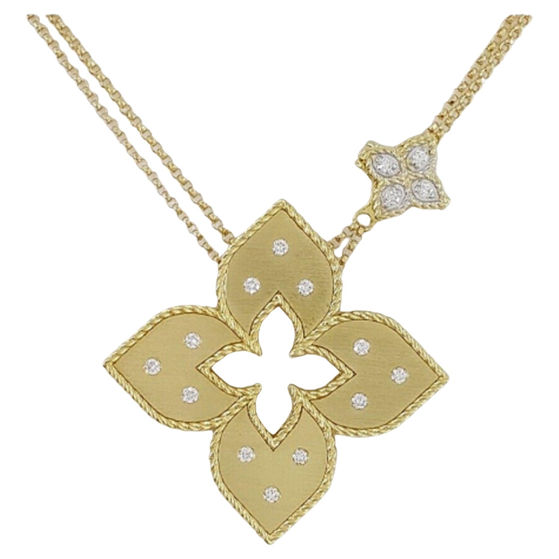 Roberto Coin Cento Diamond Gold Pendant Necklace at 1stDibs | roberto ...