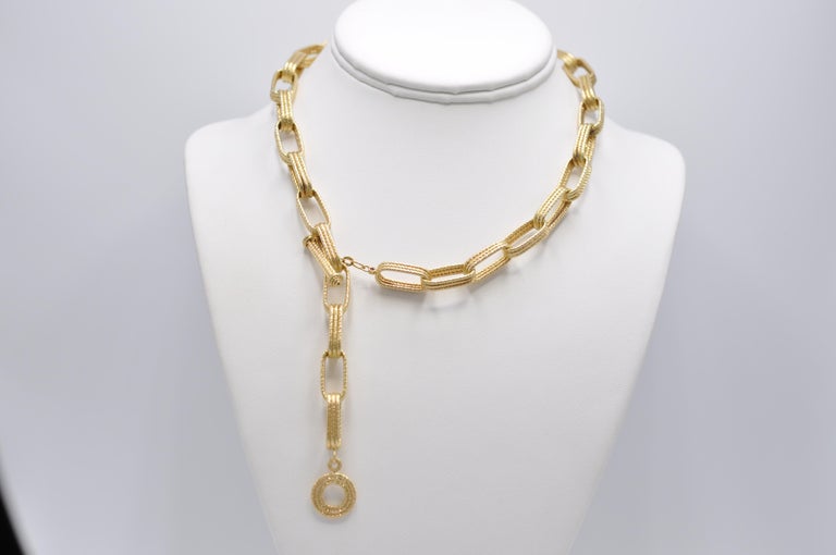 Roberto Coin Gold Chain Link Necklace at 1stDibs