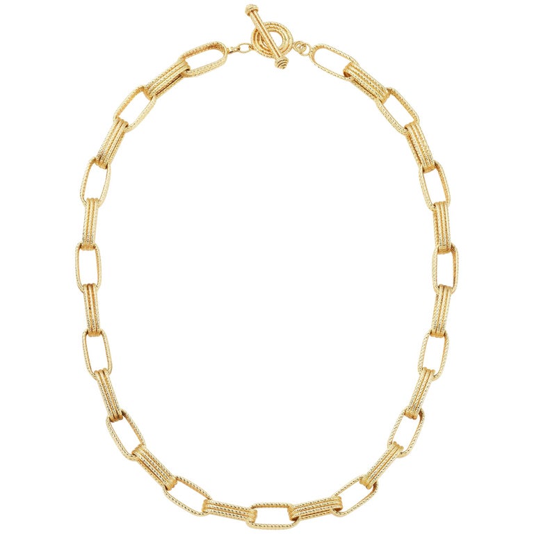 Roberto Coin Gold Chain Link Necklace at 1stDibs