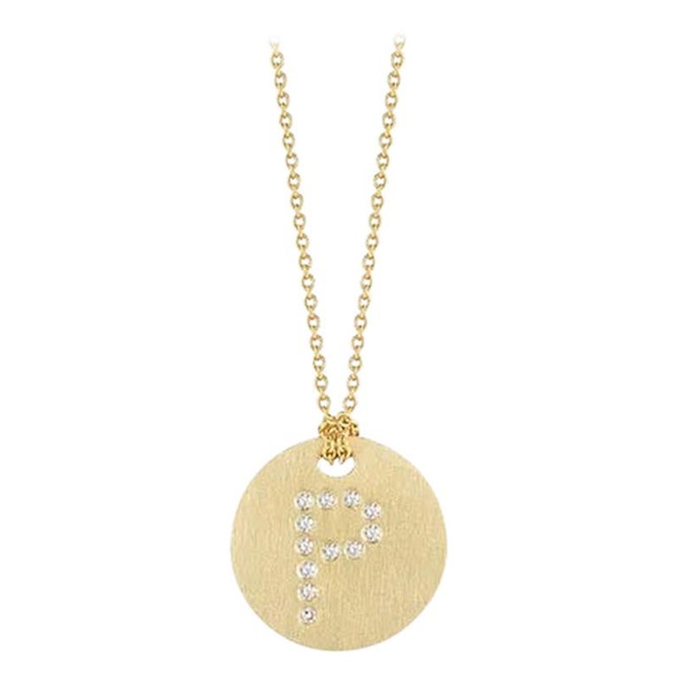 Roberto Coin Initial 'P' Pendant with Diamonds 000801AYCHXP at 1stDibs ...