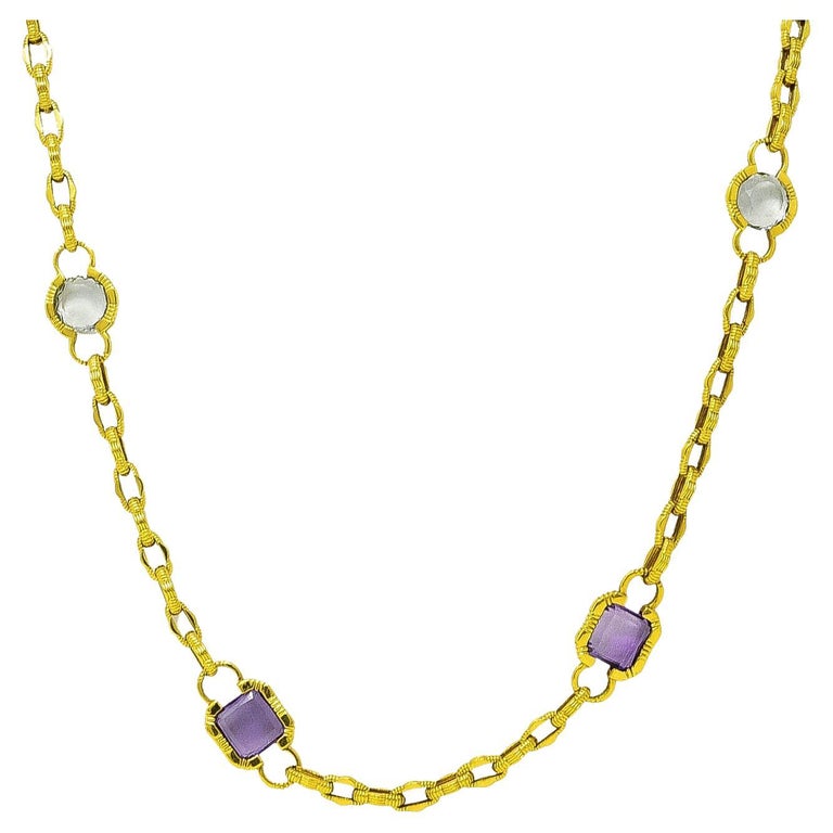 Roberto Coin Italian Citrine Amethyst Rock Crystal Quartz 18 Karat ...