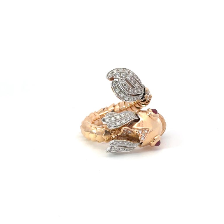 Roberto Coin Limited Edition 18k Rose Gold Nemo Fish Ring For Sale at ...