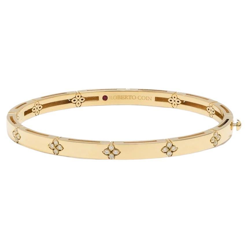 Roberto Coin 18k Verona Bangle with Diamond Accent For Sale at 1stDibs ...