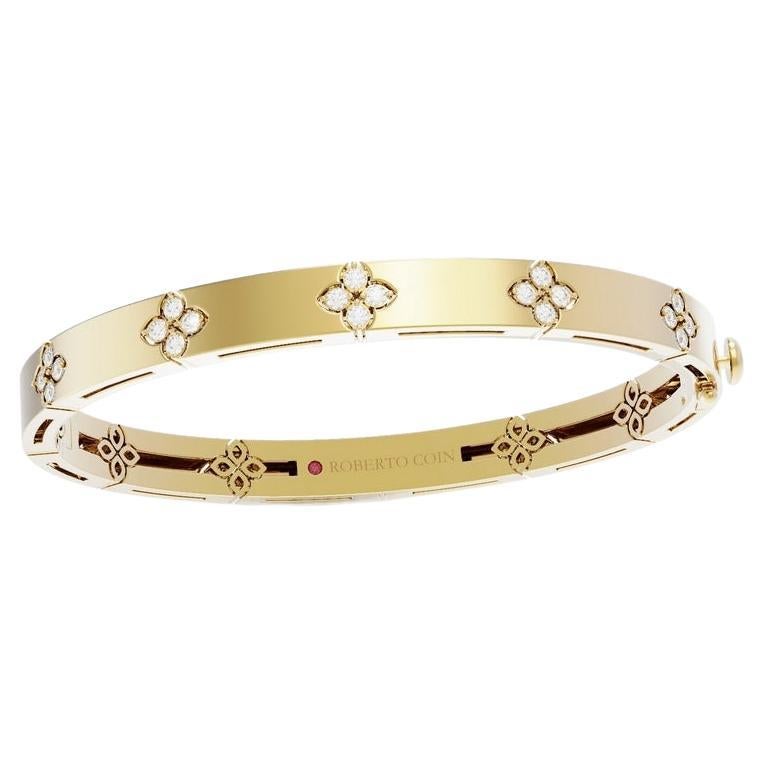 Roberto Coin 18k Verona Bangle with Diamond Accent For Sale at 1stDibs ...