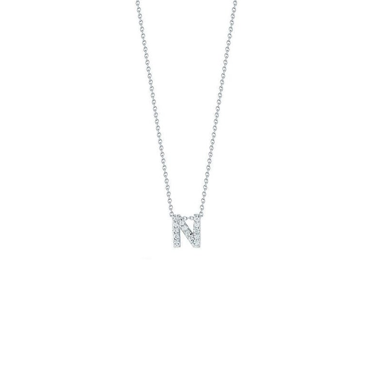 Roberto Coin Love Letter N Pendent with Diamonds 001634AWCHXN For Sale ...
