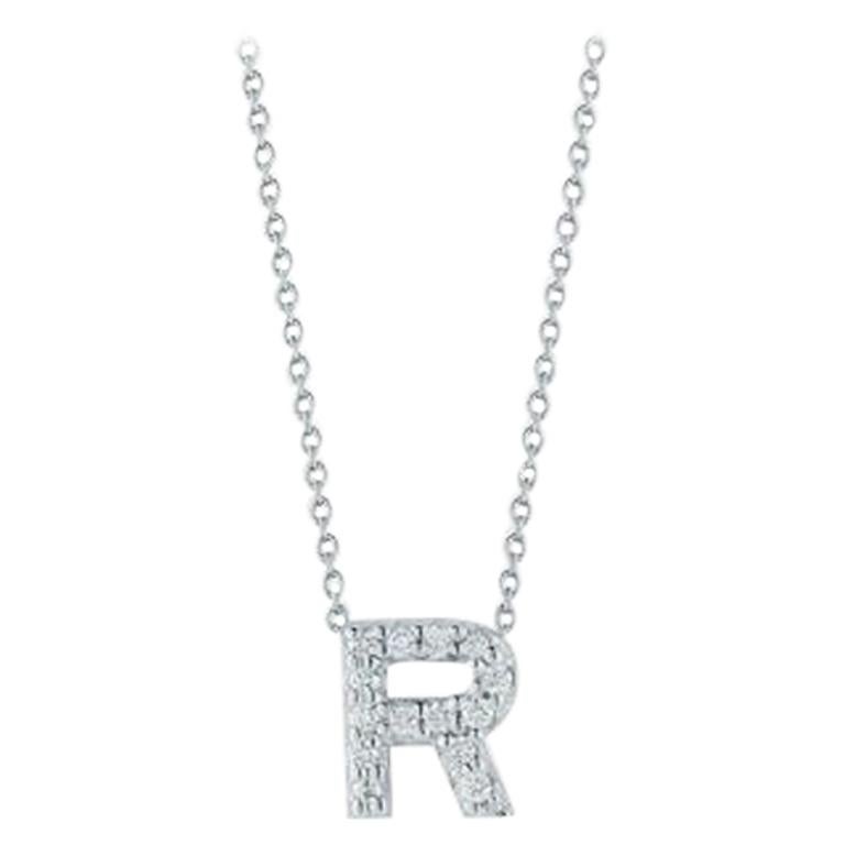 Roberto Coin Love Letter 'R' Pendent with Diamonds 001634AWCHXR For ...