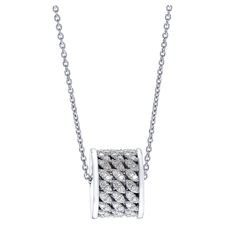 Roberto Coin Mayor's Exclusive 18K White Gold Diamond Pendant Necklace ...