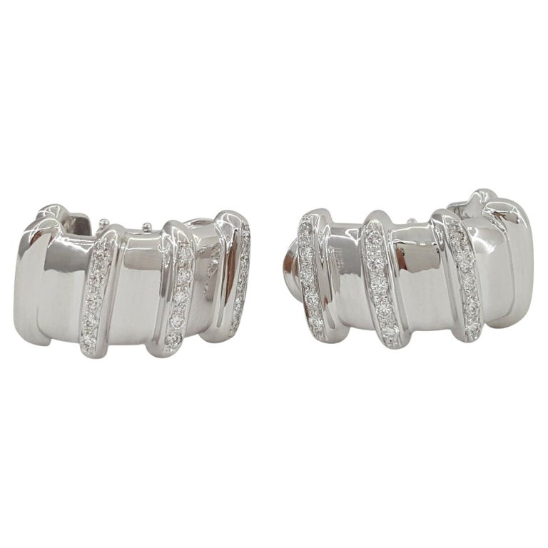 Roberto Coin Nabucco Omega Hoop Earrings For Sale at 1stDibs