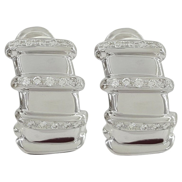 Roberto Coin Nabucco Omega Hoop Earrings For Sale at 1stDibs