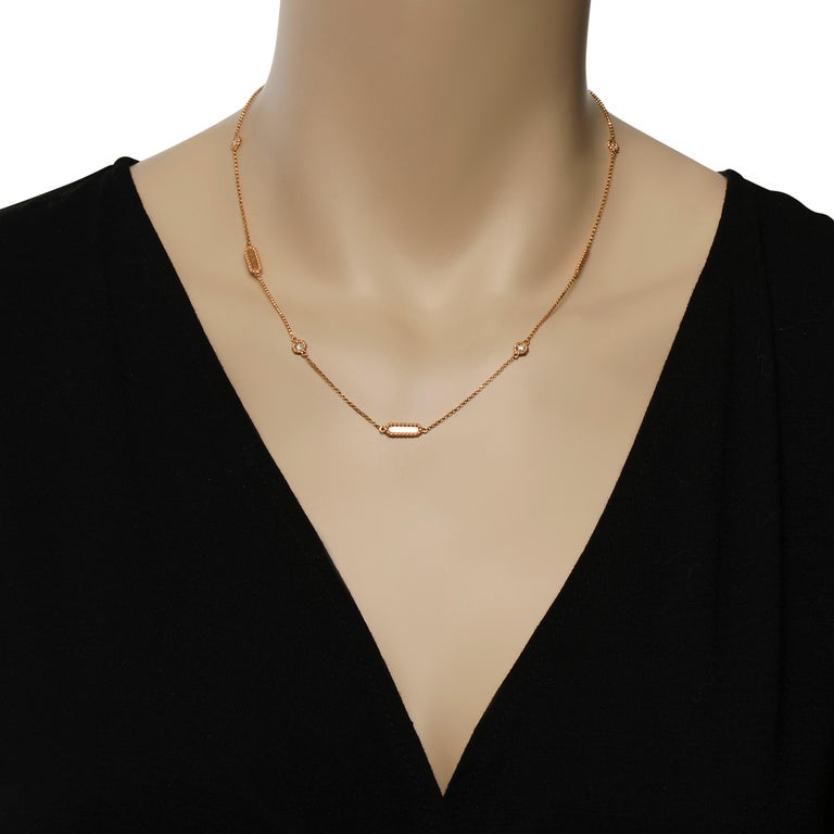 Roberto Coin New Barocco 18k Rose Gold, Diamond Station Necklace For ...