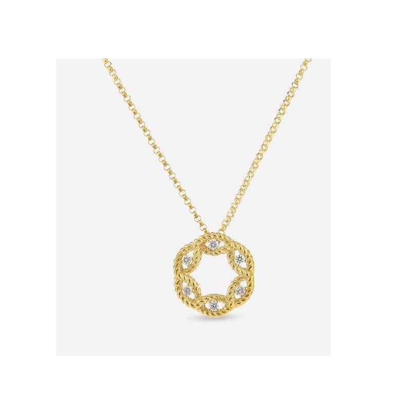 Roberto Coin New Barocco Small Diamond Circle Pendent 7771646AY18X For ...