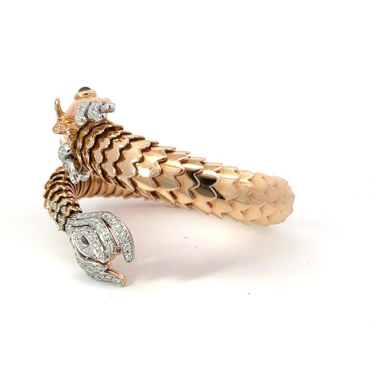 Roberto Coin Ruby and Diamond 18k Rose Gold Nemo Fish Bracelet For Sale ...