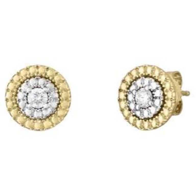 Roberto Coin Small Diamond Dot Earring 111476AJERX0 For Sale at 1stDibs