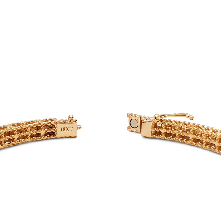 Roberto Coin Symphony Princess Rose Gold and Diamond Bracelet at 1stDibs