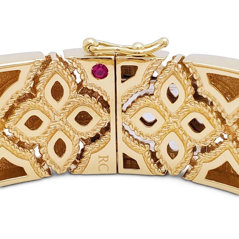 Roberto Coin 'Venetian Princess' Yellow Gold and Diamond Narrow ...