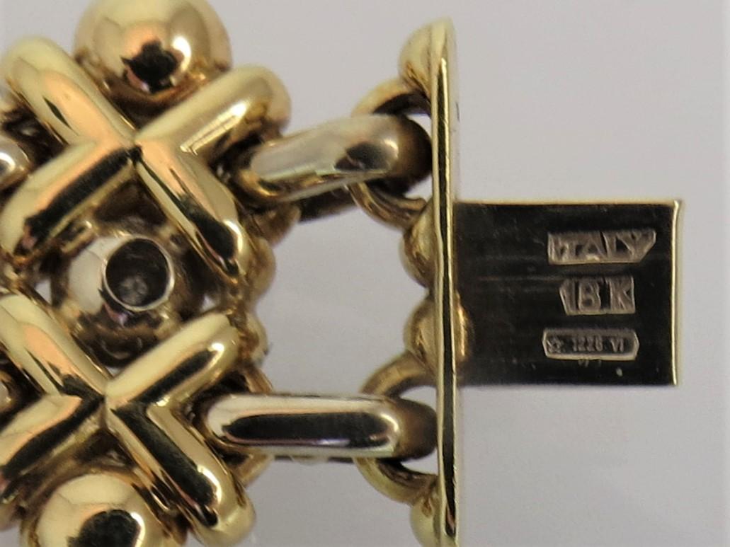 Roberto Coin Yellow and White Gold Diamond Bracelet at 1stDibs