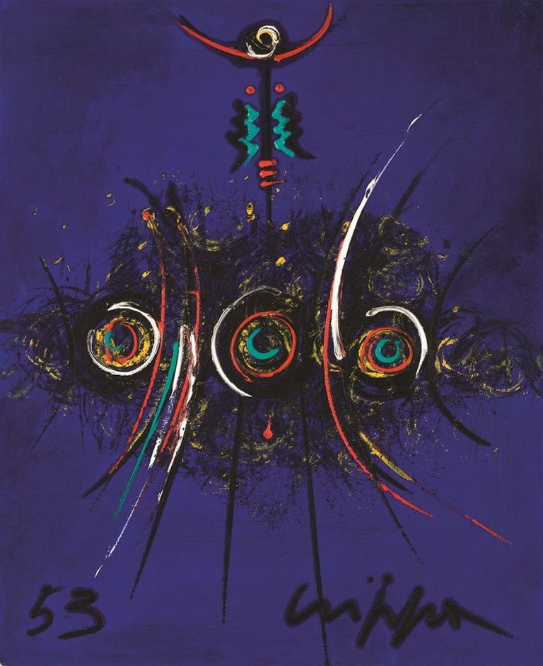 Roberto Crippa - Totem - Oil on Canvas by Roberto Crippa - 1953 at 1stDibs