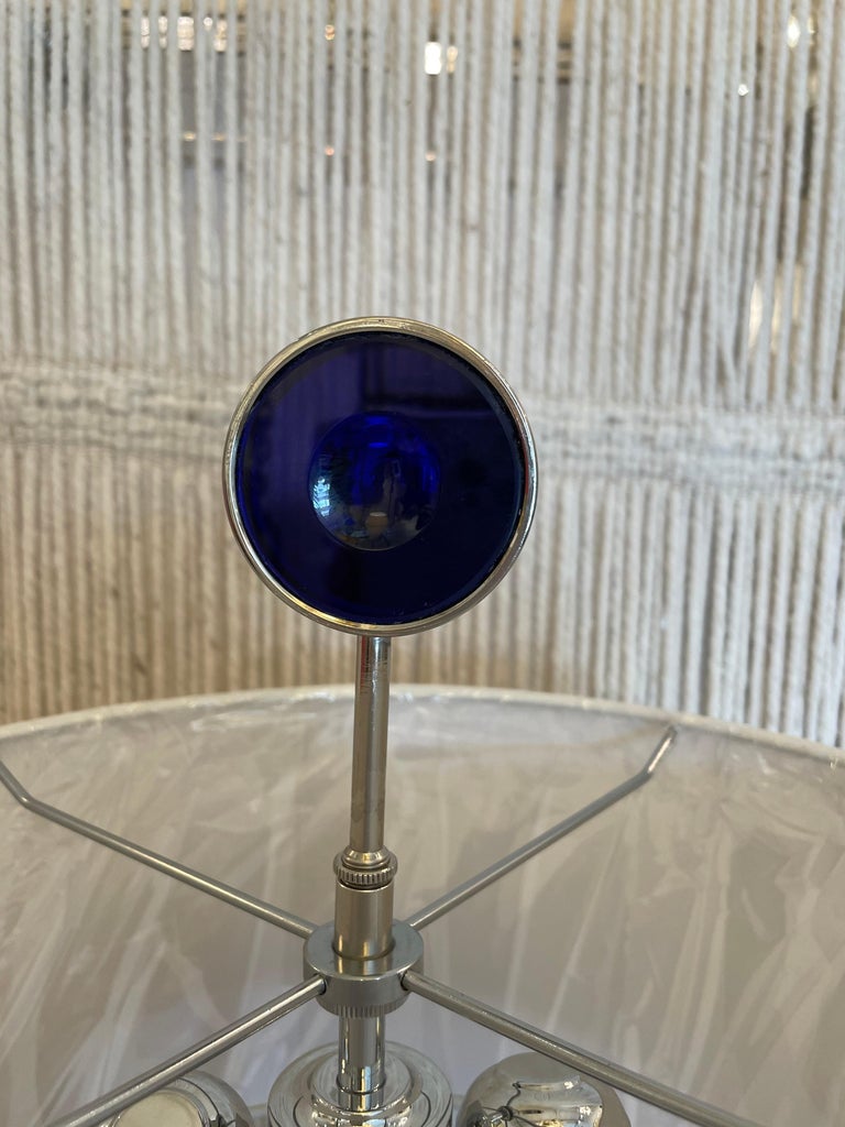Roberto Giulio Rida for Lorin Marsh Blue Mirrored Table Lamp For Sale ...