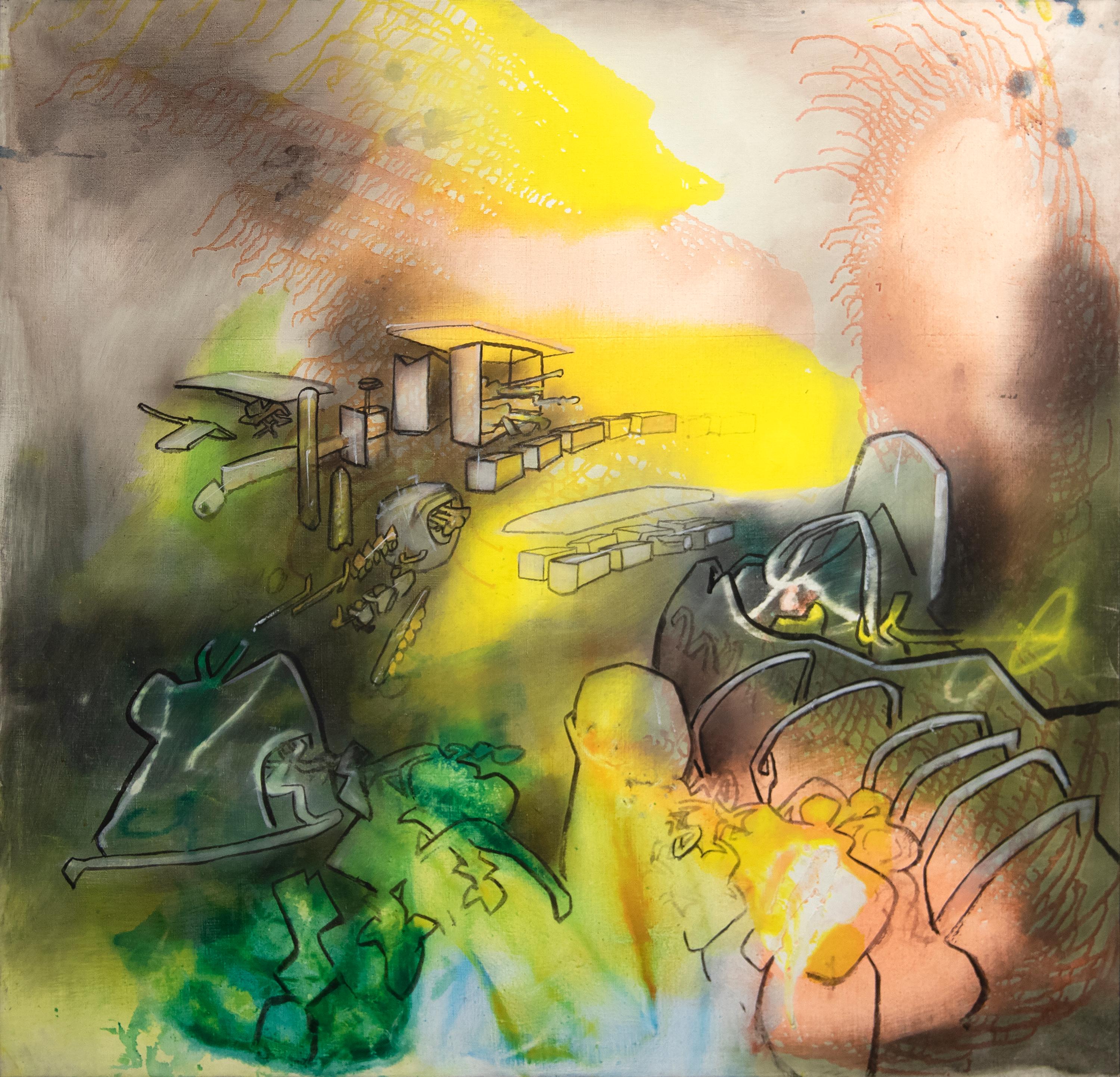 Roberto Matta - Untitled - Oil on Canvas by Roberto Sebastian Matta ...