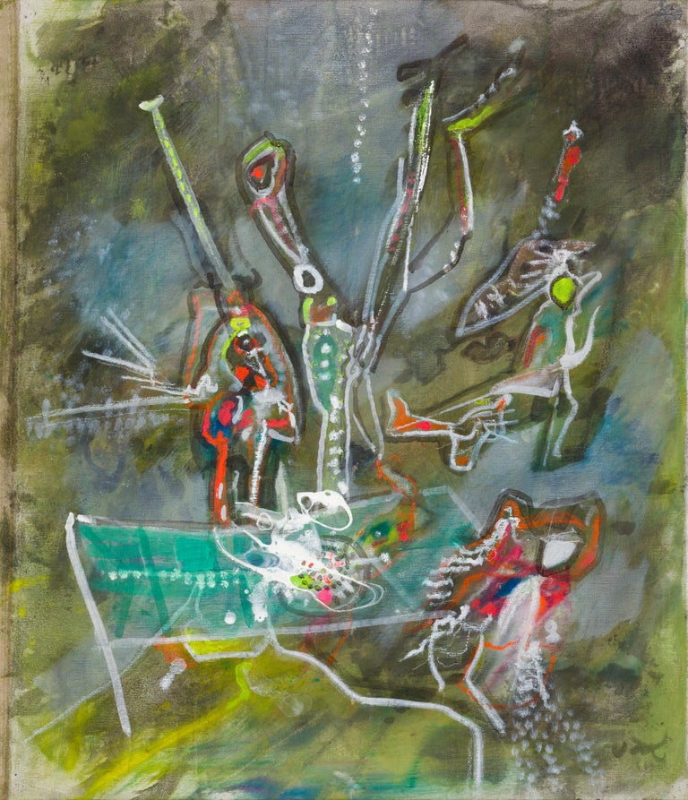 Roberto Matta - Untitled - Original Oil on Canvas by Roberto Sebastian ...