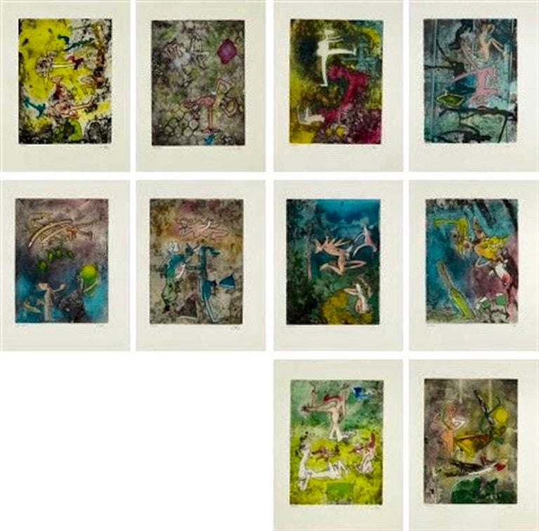 Roberto Matta - Centre Noeuds, Complete Set of 10 etchings For Sale at ...