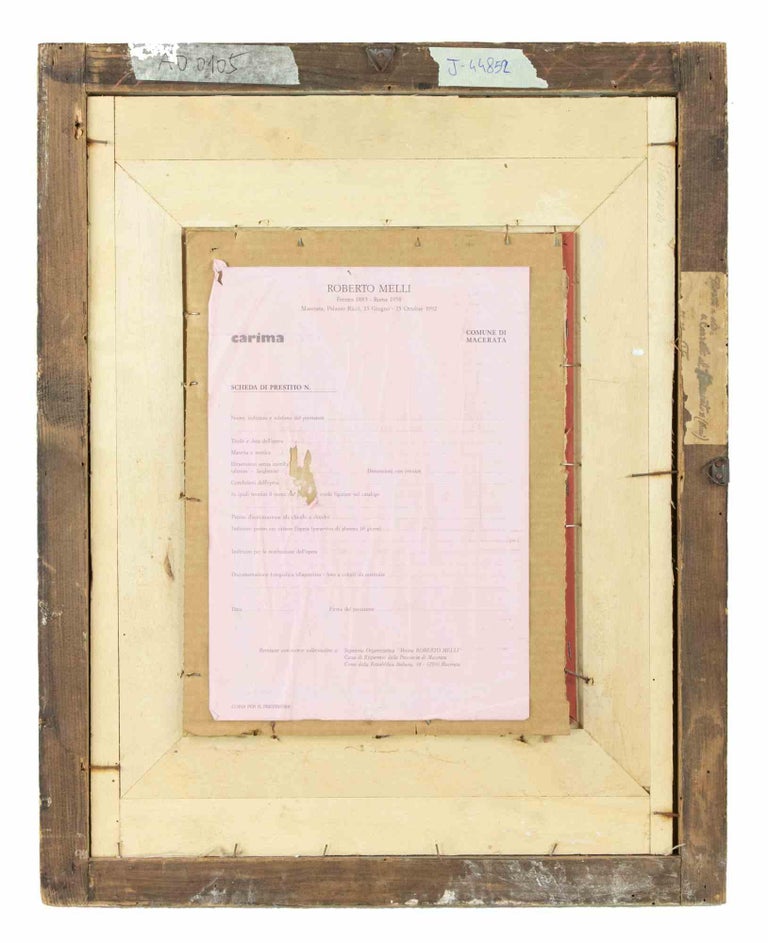 Roberto Melli - Feminine Figure - Oil Painting by R. Melli - 1930s For ...