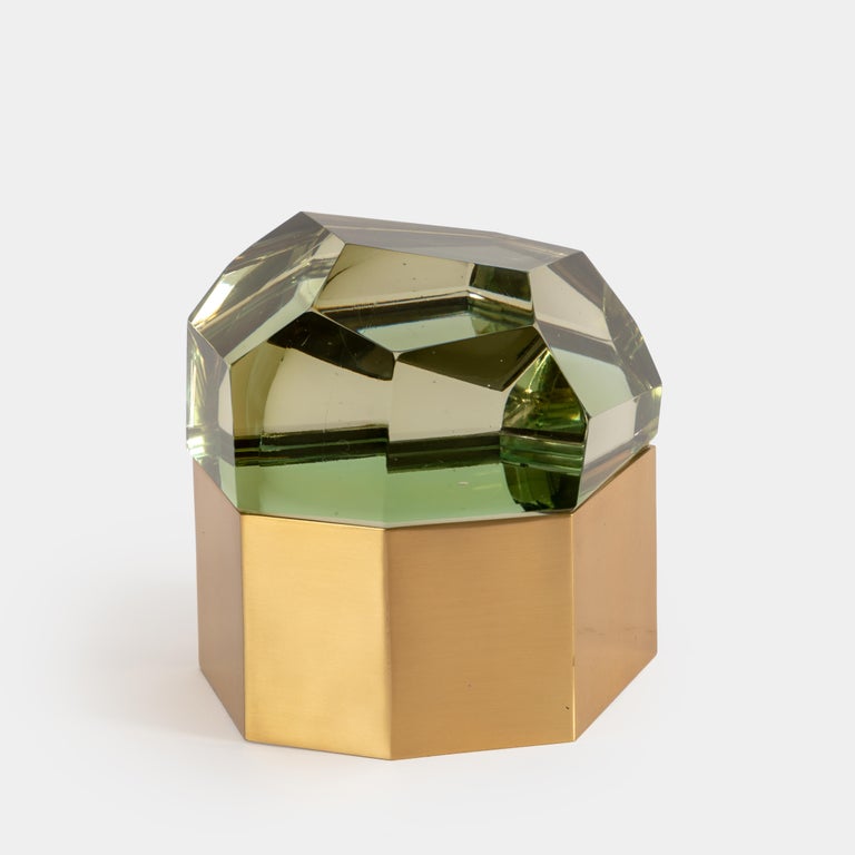 Roberto Rida 'Diamante Murano' Large Glass Box at 1stDibs
