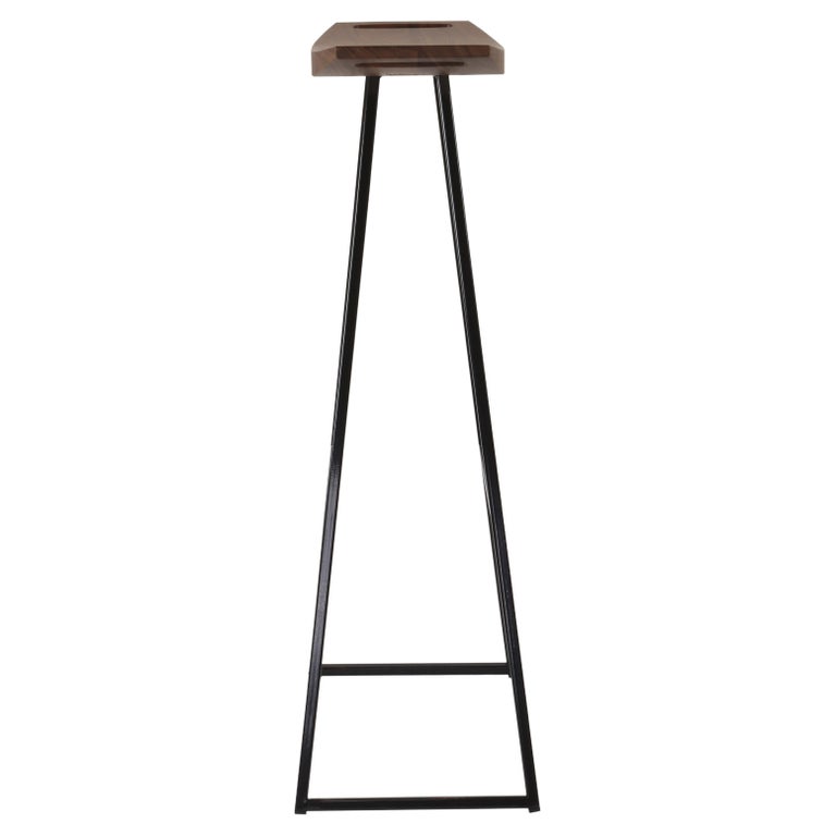 Roberts Bar Stool Walnut Black For Sale at 1stDibs