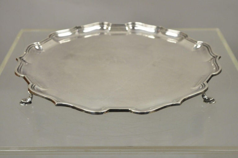 Roberts and Belk England Silver Plate Regency Square Footed Scalloped ...