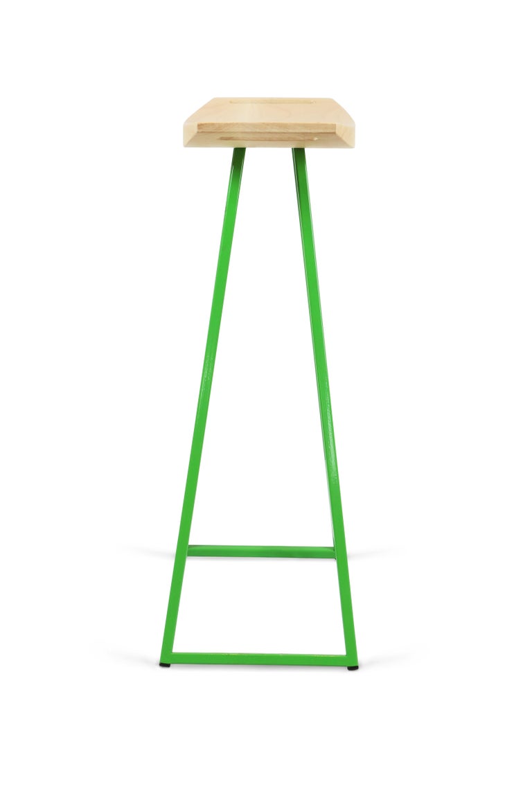 Roberts Counter Stool Maple Green For Sale at 1stDibs