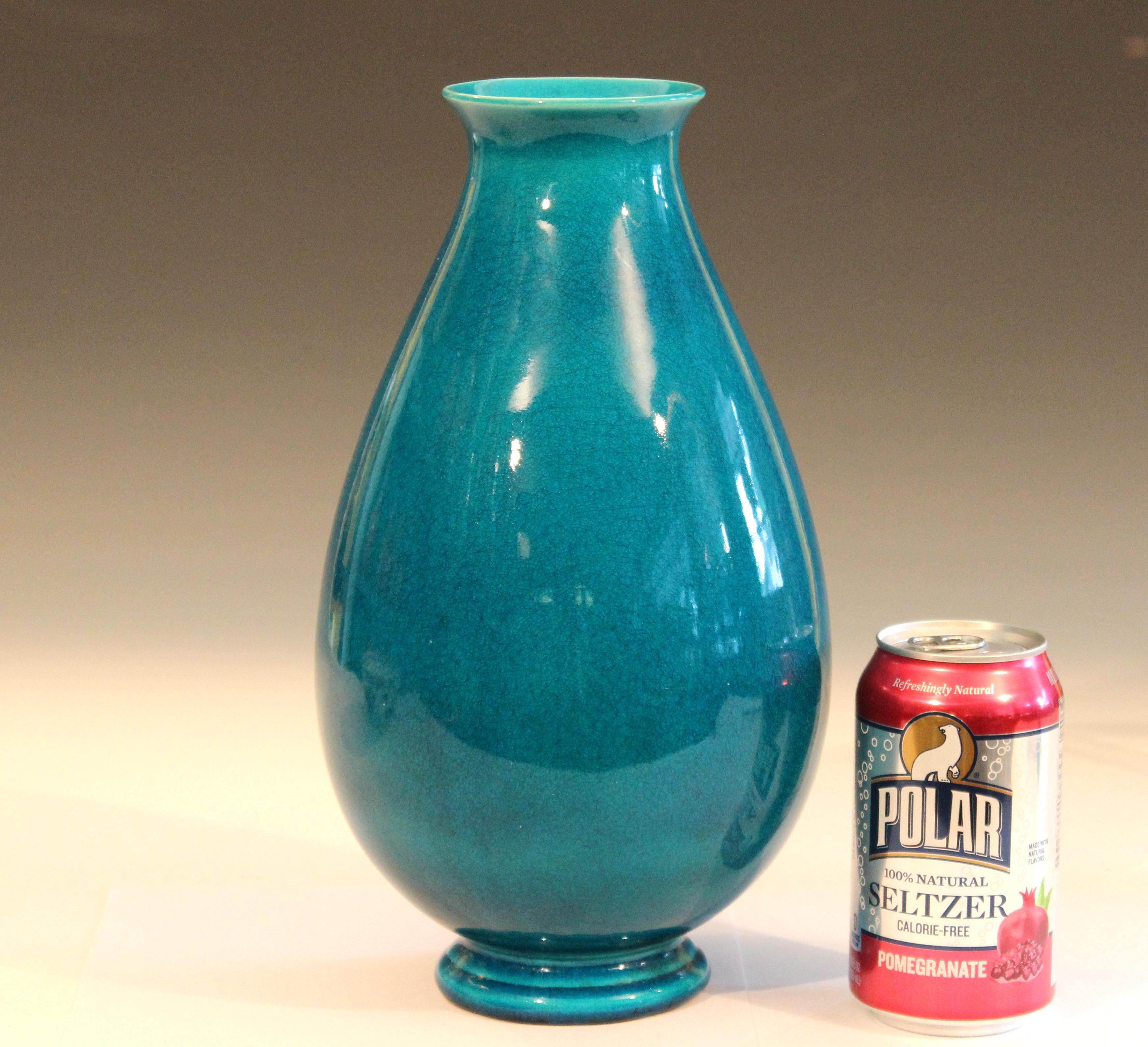 Robertson Hollywood CA Pottery Art Deco Turquoise Crackle Glaze Vintage ...