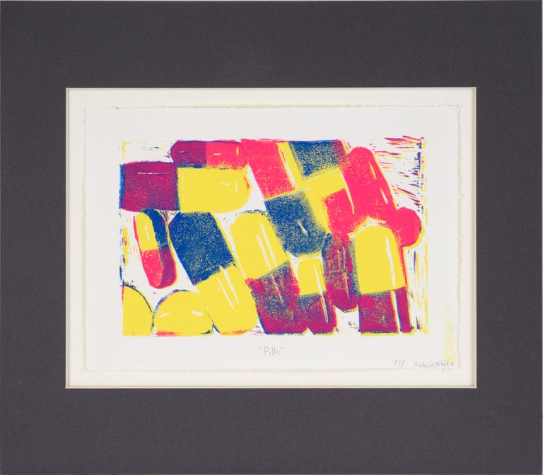 Robin Blake - "Pills" - Outsider Pop Art - Woodblock on Paper (#5/5 ...