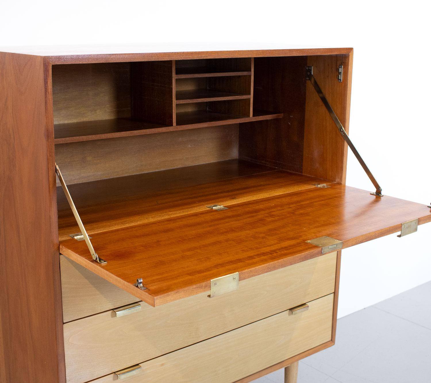 Robin Day Interplan Unit W Ash Bureau by Hille For Sale at 1stDibs