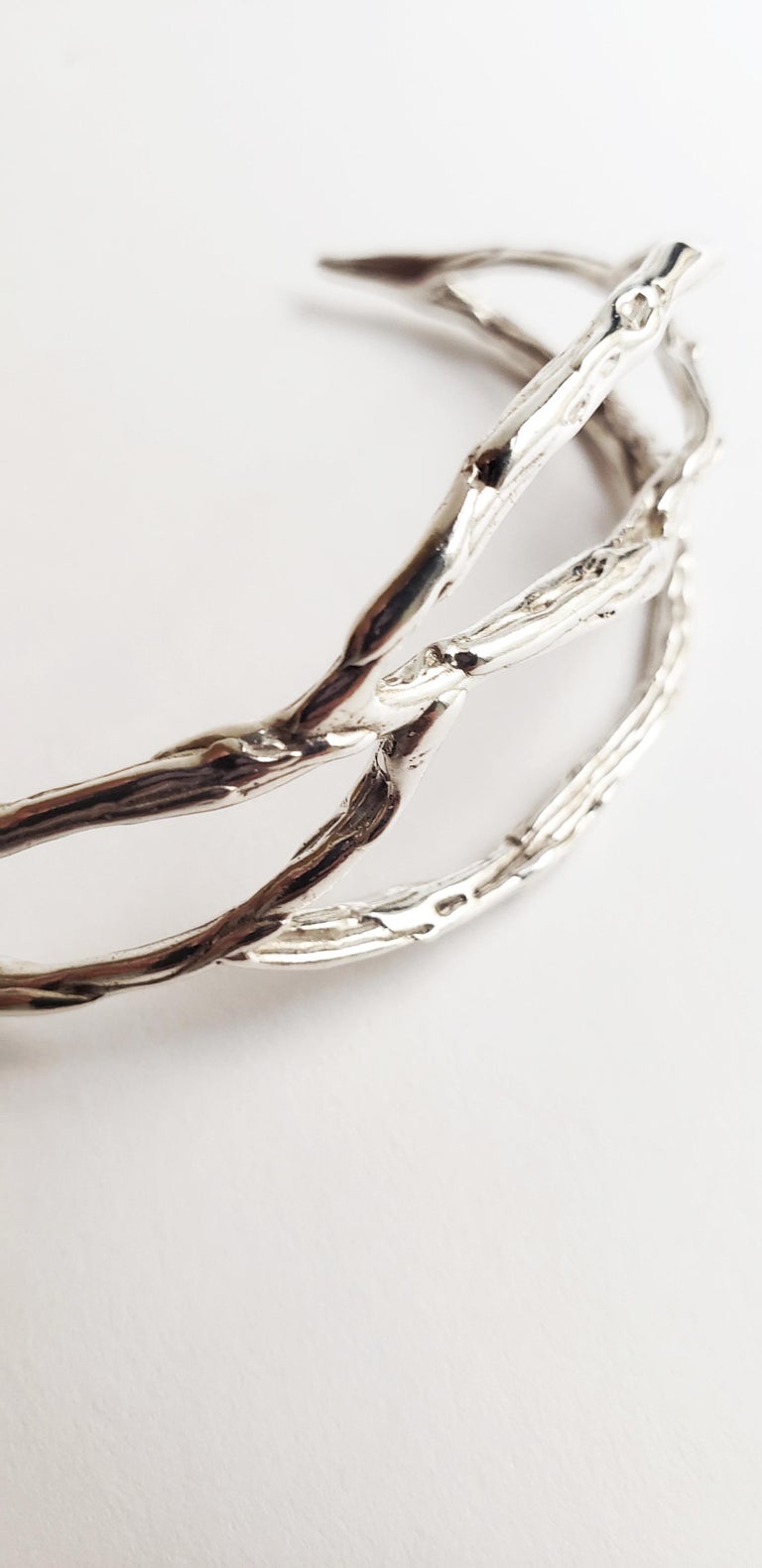 Robin Erfe Silver Expansion, Fluid Cuff Bracelet For Sale at 1stDibs